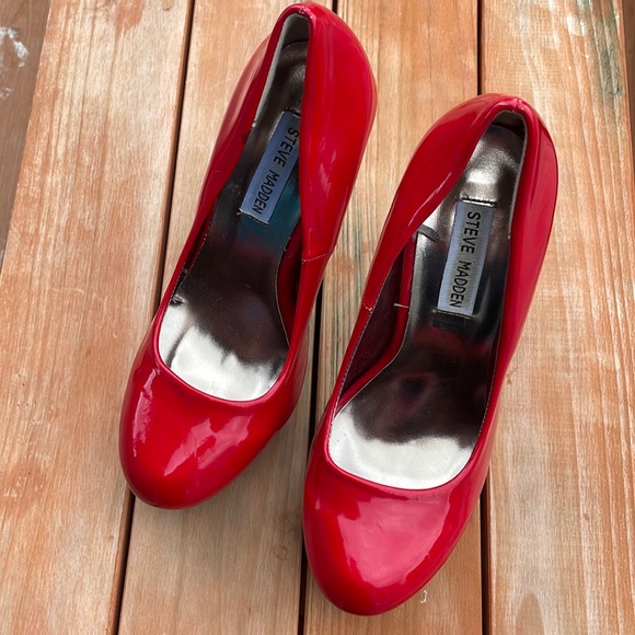 Steve Madden | Shoes | Steve Madden 4 Inch Red Heels Size 7 | Poshmark